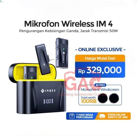 Jual Inbex Im4 Wireless Microphone Mic Wireless Clip On Mikrofon