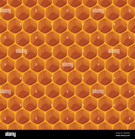 Completely Seamless Honeycomb Texture Pattern Honey Cells Vector