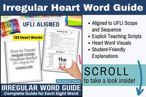 How To Teach Ufli Aligned Irregular Heart And Sight Words The Guide