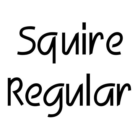 Squire Regular Free Fonts On