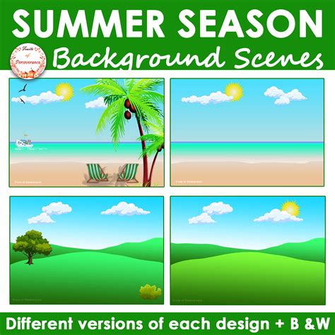 Summer Background Scenes Clipart Made By Teachers