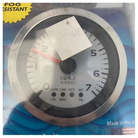 Teleflex 7000 Rpm Tachometer White With Indicators 65554ssfe