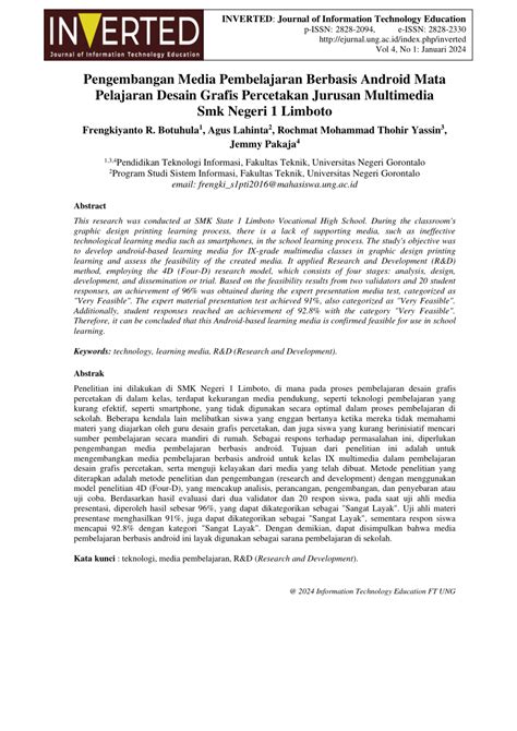 pdf pengembangan media pembelajaran berbasis android mata pelajaran desain grafis percetakan