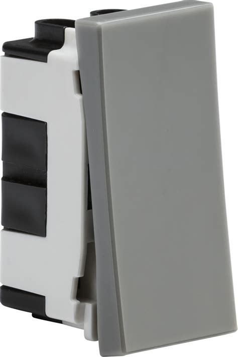 20AX 1G 2 Way Modular Switch 25x50mm Grey Vivid Lightworks