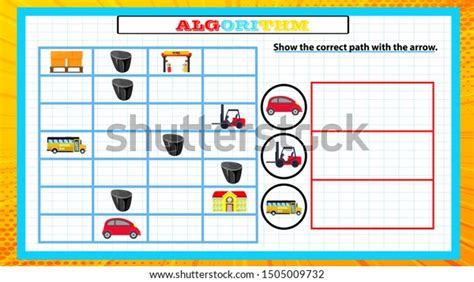 Coding Algorithmplace Shapes Coordinatesfind Match Numbers Stock Vector Royalty Free