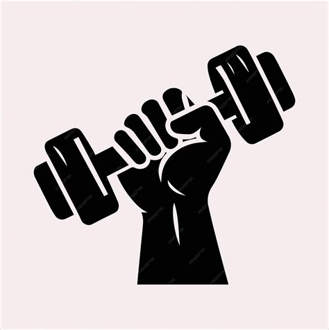 Dumble Holding Vector Silhouette On A White Background Premium Ai Generated Vector