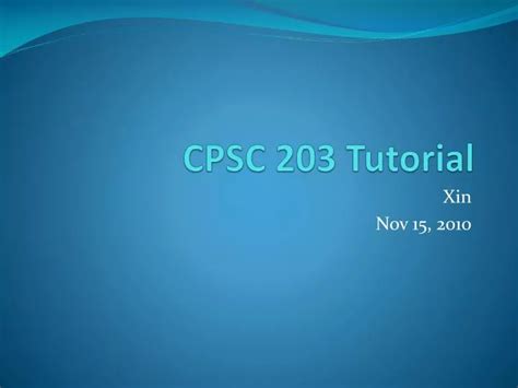 Ppt Cpsc Tutorial Powerpoint Presentation Free Download Id