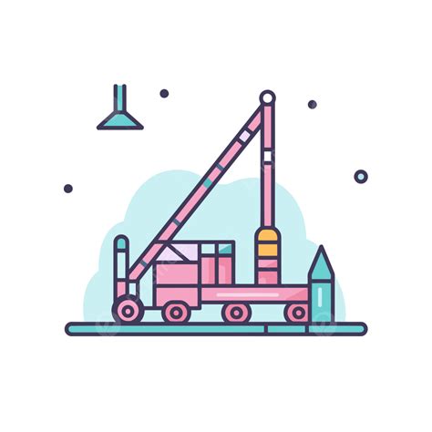 흰색 바탕에 건설 크레인 아이콘 벡터 흰색 바탕에 드릴링 장비를 묘사한 직계 아이콘 Flaticon 및 드리블에 의한 벡터 일러스트 비핸스 Hd Png 일러스트 및