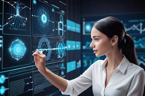 Big Data Analytics With Ai Technology Data Analyst Analyzing And Visualizing Complex Premium