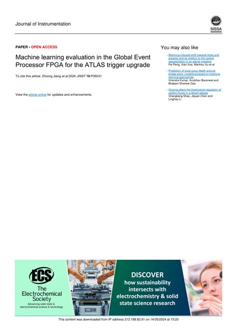 pdf machine learning evaluation in the global event processor fpga