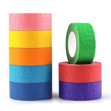 Pretty Comy Colored Masking Tape 8 Pieces With Rainbow Colors