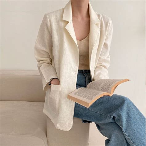 보리맘 린넨 투 버튼 자켓 긴팔 여름 리넨 하객 Xa451