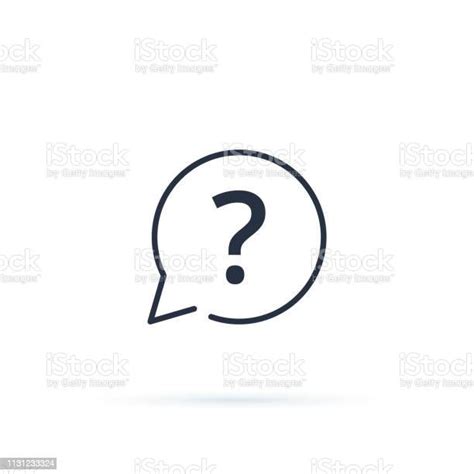 물음표 아이콘 벡터입니다 웹 사이트 선형 아이콘 Ui 인터페이스에 대 한 Faq 버튼 조언 질문 답변 또는 지원 개념 Brand Name Online Messaging