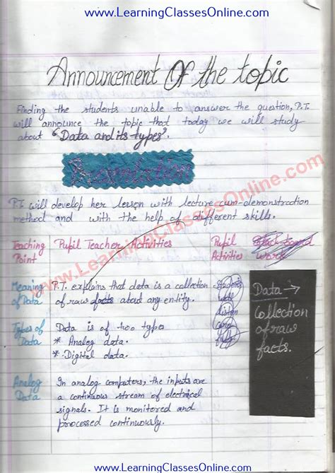 Computer Lesson Plan Class