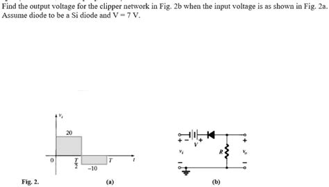 Please Solve Find The Output Voltage For The Clipper Network In Fig