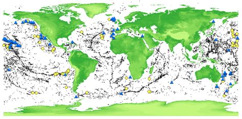 Locations Of 171 Seamounts For Which Seamounts Online Has Invertebrate