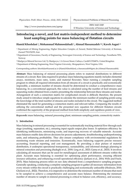 Pdf Introducing A Novel And Fast Matrix Independent Method To Determine Least Sampling Points