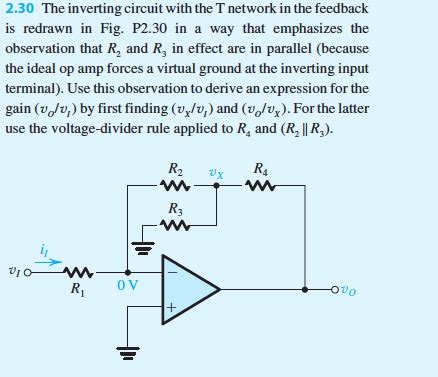 Solved The Inverting Circuit With The T Network In The Chegg