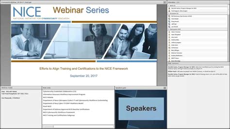 Nice Webinar Efforts To Align Training And Certifications To The Nice
