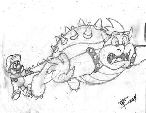 Super Mario Vs Bowser By Felsketches On Deviantart