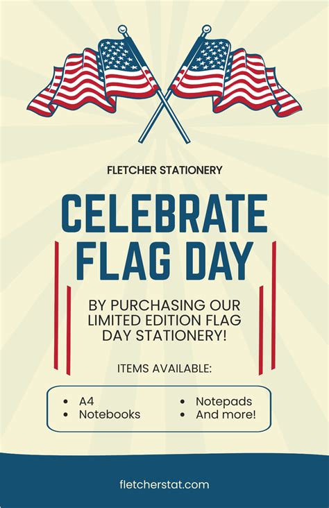 Free Vintage Flag Day Poster Template To Edit Online
