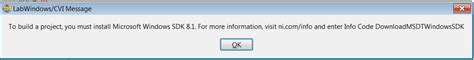 solved cvi 2015 and windows sdk ni community