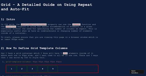 Css Grid Repeat Autofit Guide Codesandbox Css Grid Repeat Autofit Guide Codesandbox