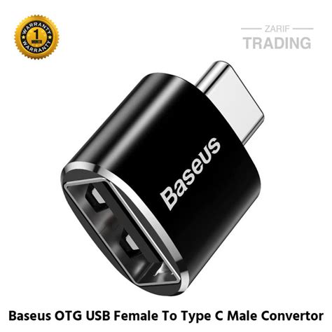 Baseus Otg Usb Female To Type C Male Adapter Convertor Daraz Com Bd