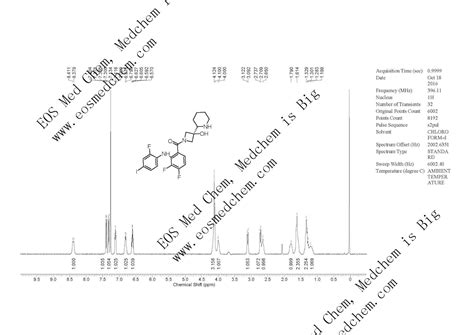 Eos Med Chem Medicinal Chemical Is Big Nmr Hplc 99 Lcms Cobimetinib Xl 518 Cas 934660