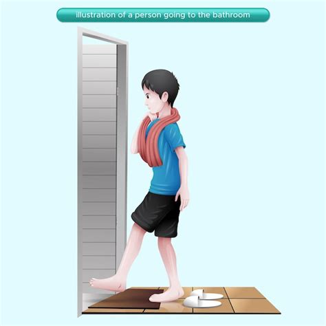 Premium Vector Illustration Of A Person Going To The Bathroom