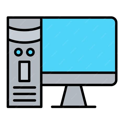 Premium Vector Workstation Flat Illustration