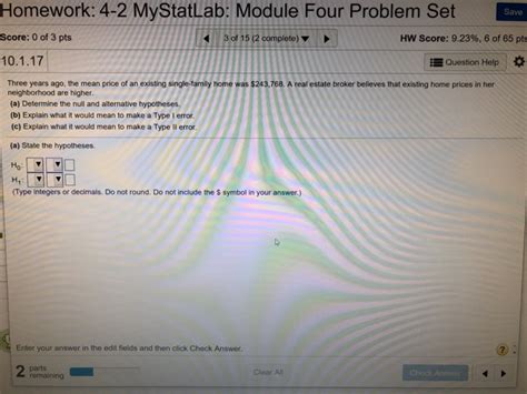 solved homework 4 2 mystatlab module four problem set save