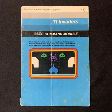 Ti 994a Ti Invaders Old Style Instruction Manual Only Texas Instrum