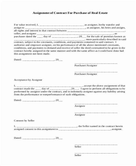 30 Assignment Of Contract Template Example Document Template