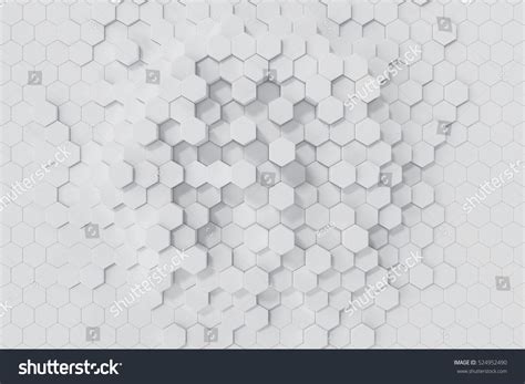 White Geometric Hexagonal Abstract Background 3d Rendering Ad Ad Hexagonalgeometric