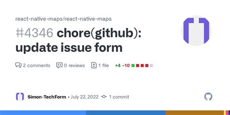 Chore Github Update Issue Form By Simon TechForm Pull Request 4346