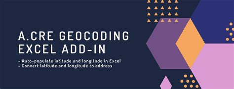 Acre Geocoding Excel Add In Auto Populate Latitude And Longitude