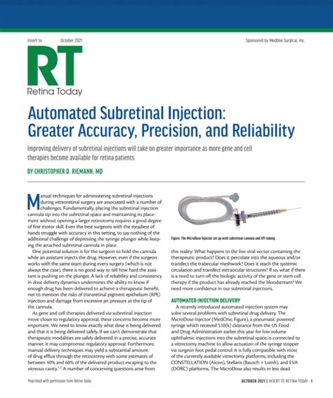 Microdose Injection Kit Medone Surgical