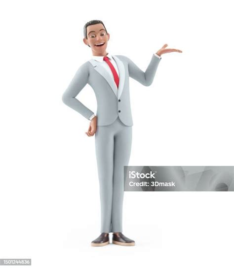 손으로 무언가를 보여주는 3d 캐릭터 사업가 3차원 형태에 대한 스톡 사진 및 기타 이미지 3차원 형태 고립 색상 기업 비즈니스 Istock