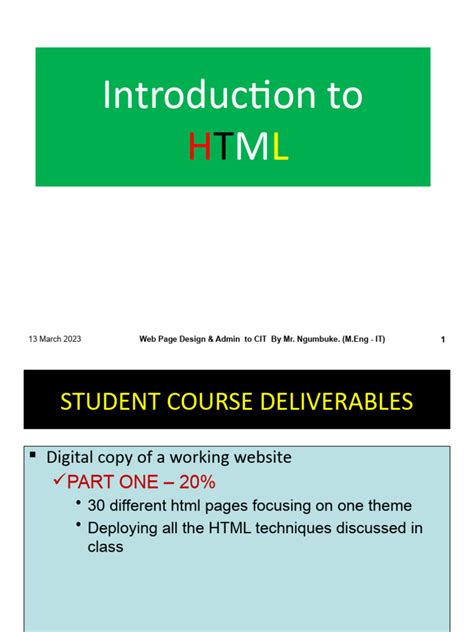 1 Html Introduction Concepts Cit Pdf Hyperlink World Wide Web