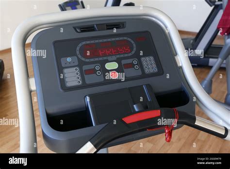Treadmill Panel Closeup Stock Photo Alamy