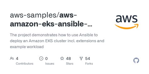 GitHub Aws Samples Aws Amazon Eks Ansible Example The Project Demonstrates How To Use Ansible