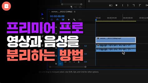 영상이랑 음성을 어떻게 분리하나요 방법과 단축키까지 [프리미어 프로 강의] youtube