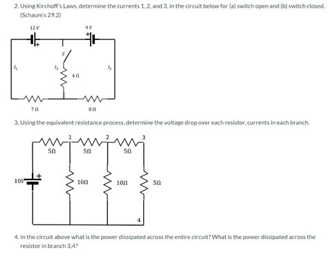 Solved Using Kirchoff S Laws Determine The Currents Chegg