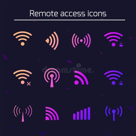 Set Of Different Wireless 3d Buttons And Wifi Icons Stock Vector Illustration Of Network