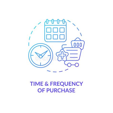 Purchase Frequency Concept Icon Stock Vector Illustration Of Retail