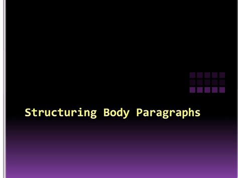 effective writing structuring a thesis statement ppt download
