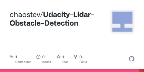 Github Chaostevudacity Lidar Obstacle Detection