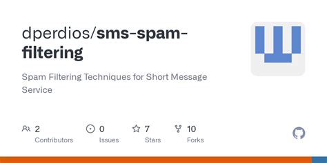 GitHub Dperdios Sms Spam Filtering Spam Filtering Techniques For Short Message Service