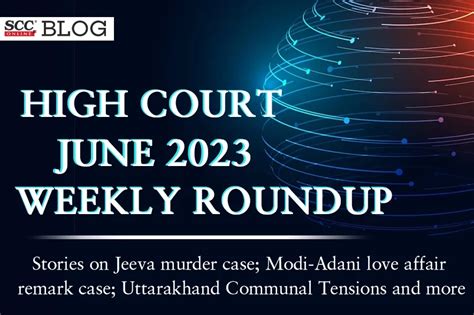 High Court Weekly Legal Roundup June 2023 Scc Blog